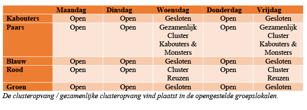 Group classification at BSO BOON - BSO BOON After-school care Amstelveen